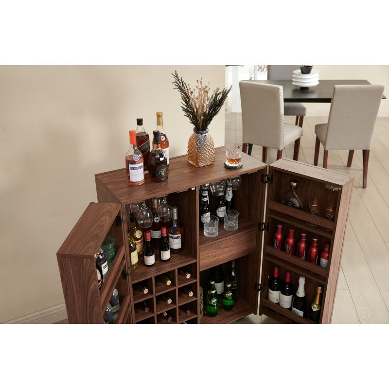 Ebern Designs Yessine 31.5'' Bar Cabinet & Reviews | Wayfair
